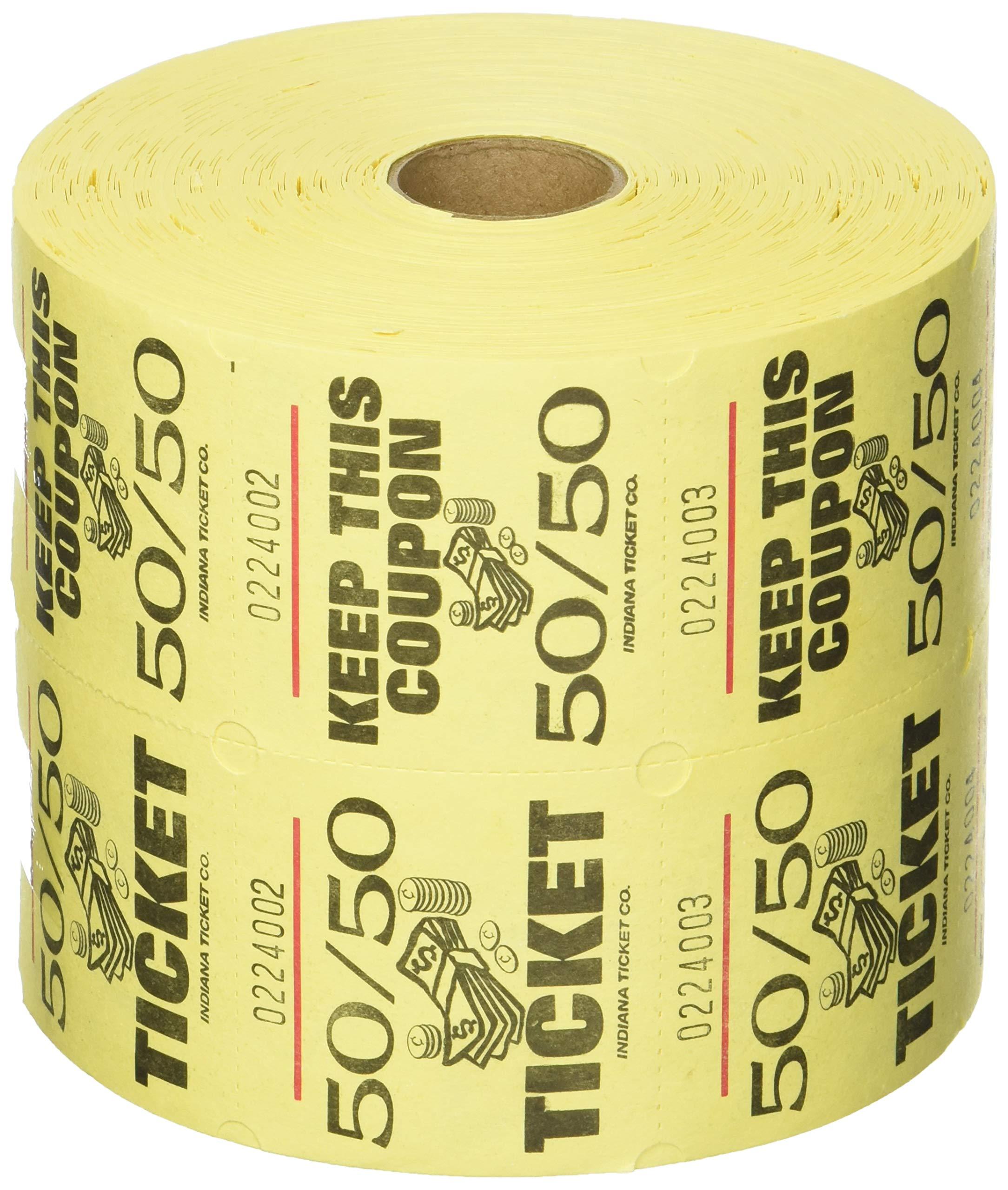 Yellow 50/50 Raffle Tickets : roll of 1000 | eBay