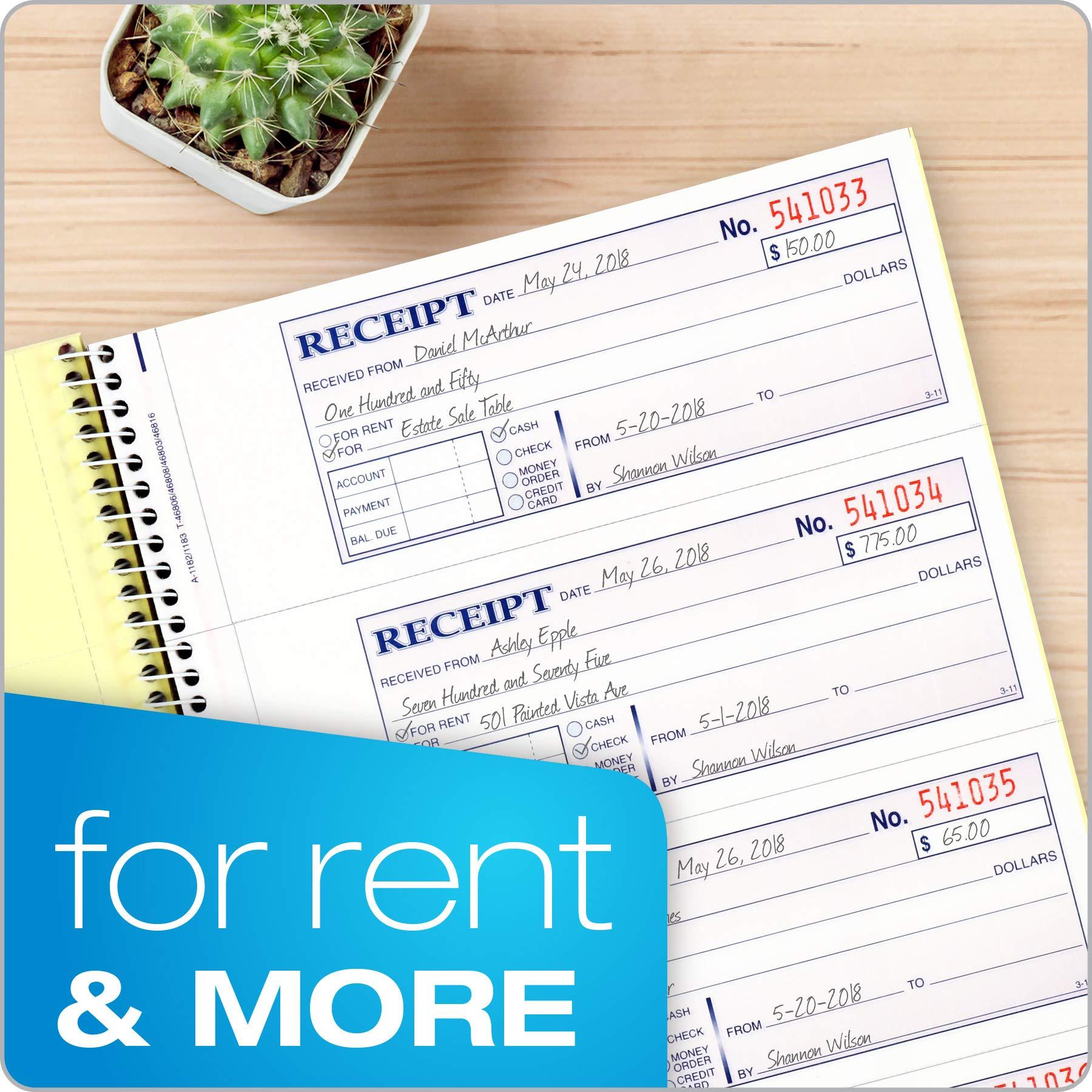 Adams Money And Rent Receipt Book 2 Part Carbonless 7 5 8 X 11 